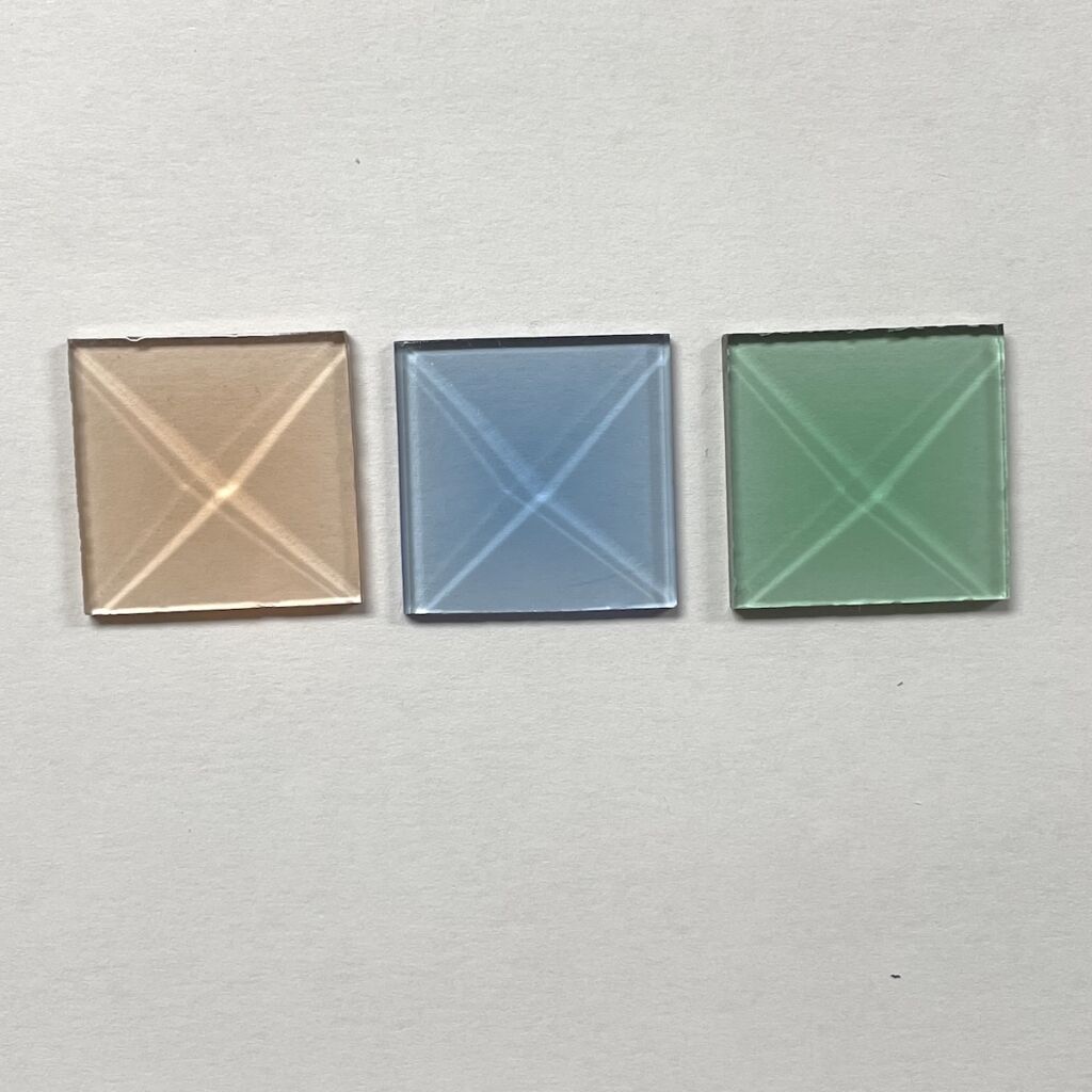 Square Colored Glass Bevel – 1″ x 1″ | Glass House Store