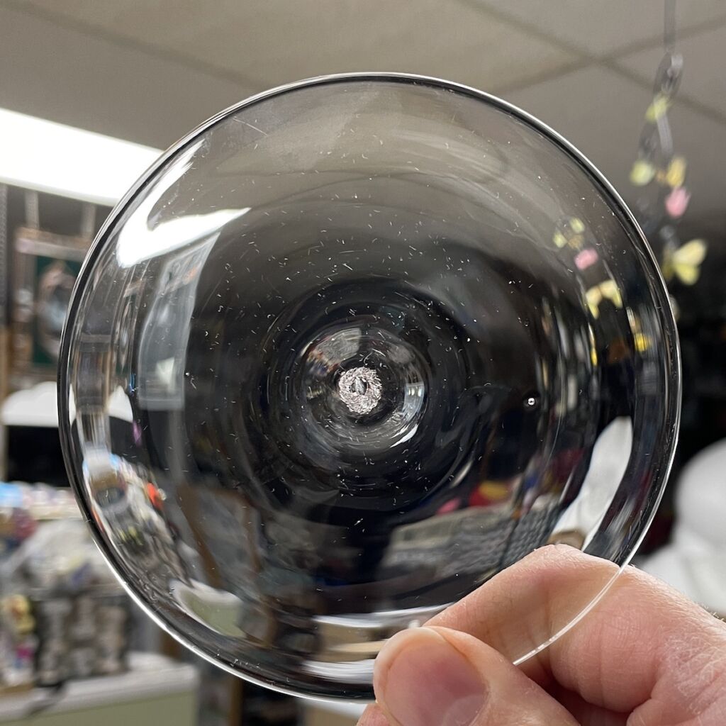 Rondel Handblown Glass4″ Clear RB4405 | Glass House Store